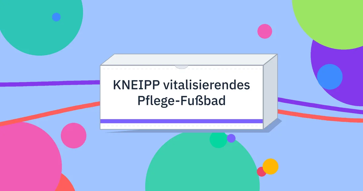 Symbolbild: Packung mit der Aufschrift KNEIPP vitalisierendes Pflege-Fußbad (PZN 18425964) – Verfügbarkeit und Bezug in Apotheken in Frankfurt am Main