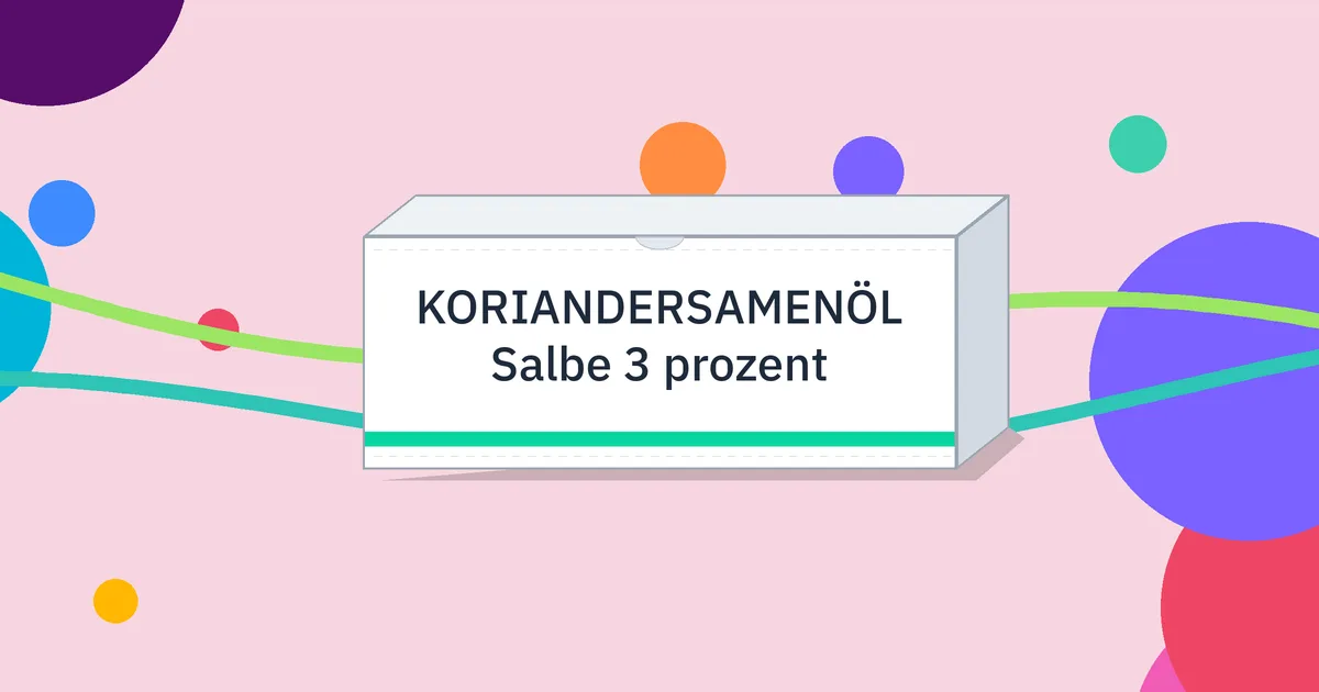 Symbolbild: Packung mit der Aufschrift KORIANDERSAMENÖL Salbe 3 prozent (PZN 18900810) – Verfügbarkeit und Bezug in Apotheken in Frankfurt am Main