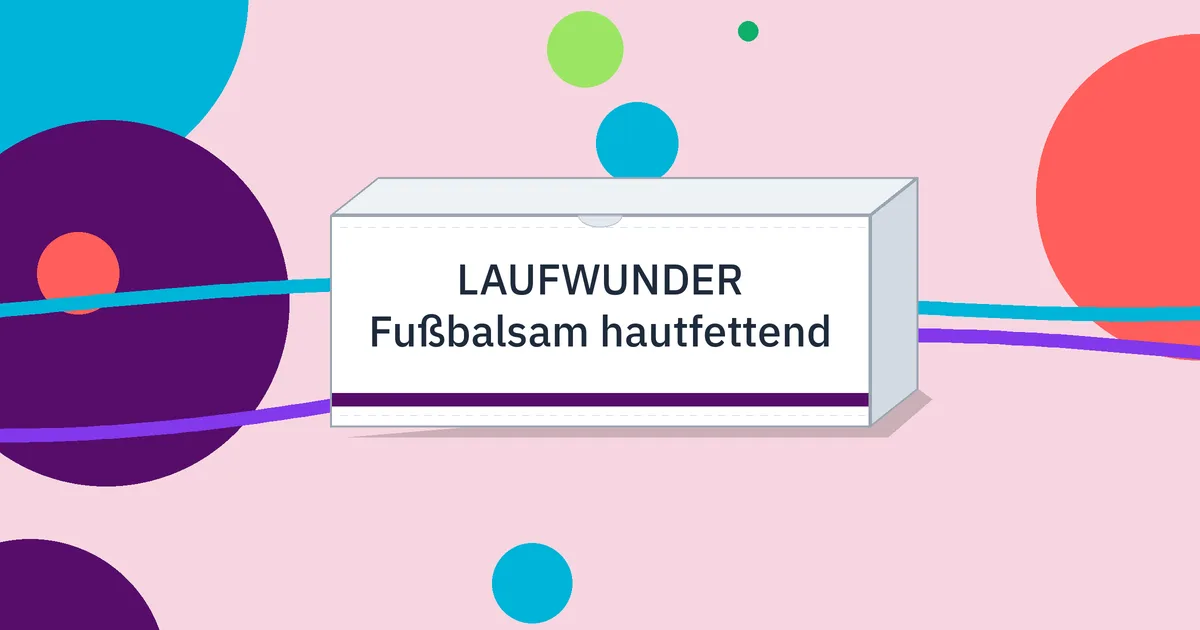 Symbolbild: Packung mit der Aufschrift LAUFWUNDER Fußbalsam hautfettend (PZN 06993887) – Verfügbarkeit und Bezug in Apotheken in Frankfurt am Main