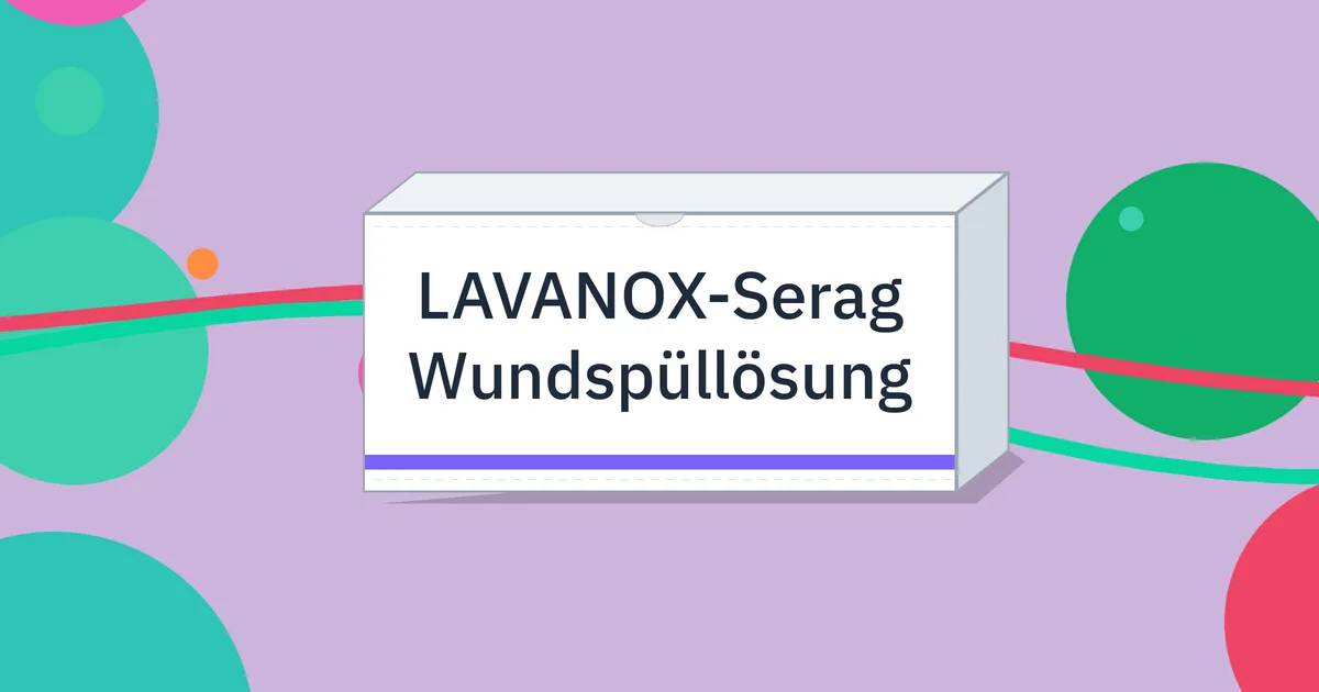 Symbolbild: Packung mit der Aufschrift LAVANOX-Serag Wundspüllösung (PZN 18824724) – Verfügbarkeit und Bezug in Apotheken in Frankfurt am Main