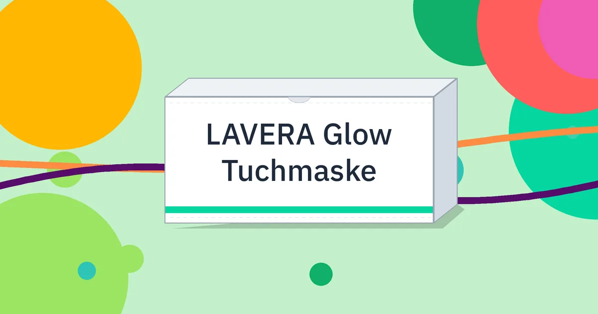 Symbolbild: Packung mit der Aufschrift LAVERA Glow Tuchmaske (PZN 15617982) – Verfügbarkeit und Bezug in Apotheken in Frankfurt am Main
