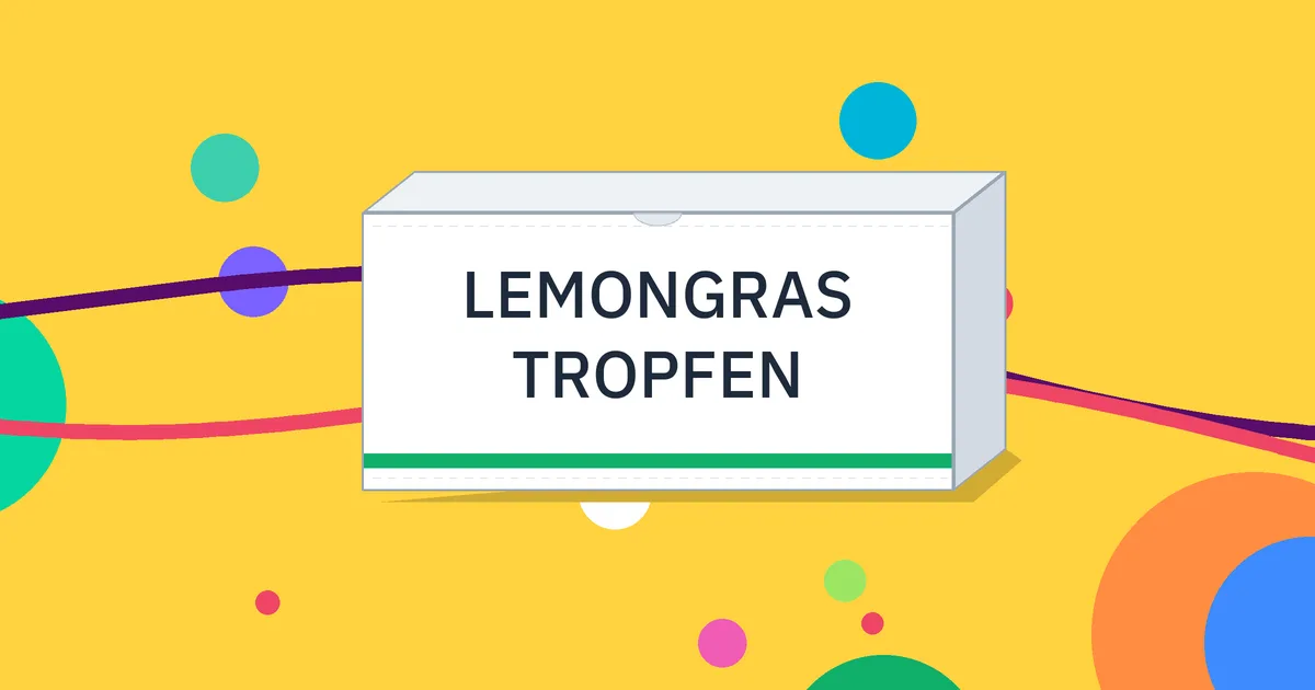 Symbolbild: Packung mit der Aufschrift LEMONGRAS TROPFEN (PZN 11366661) – Verfügbarkeit und Bezug in Apotheken in Frankfurt am Main