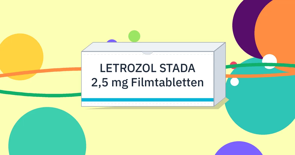 Symbolbild: Packung mit der Aufschrift LETROZOL STADA 2,5 mg Filmtabletten (PZN 08460669) – Verfügbarkeit und Bezug in Apotheken in Frankfurt am Main