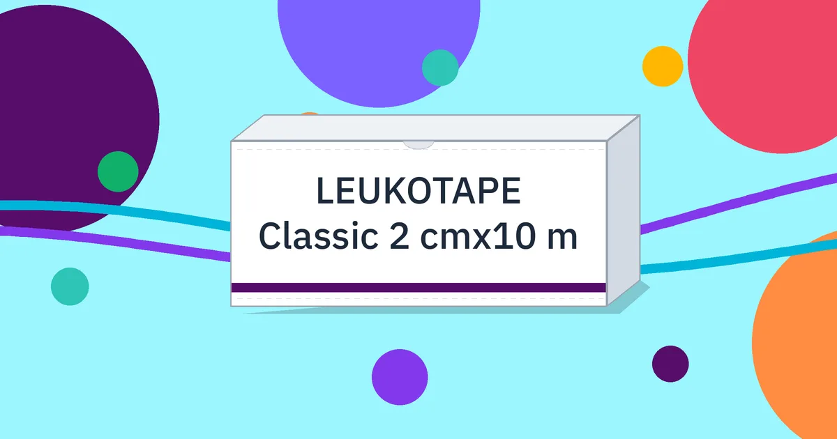 Symbolbild: Packung mit der Aufschrift LEUKOTAPE Classic 2 cmx10 m (PZN 20322266) – Verfügbarkeit und Bezug in Apotheken in Frankfurt am Main