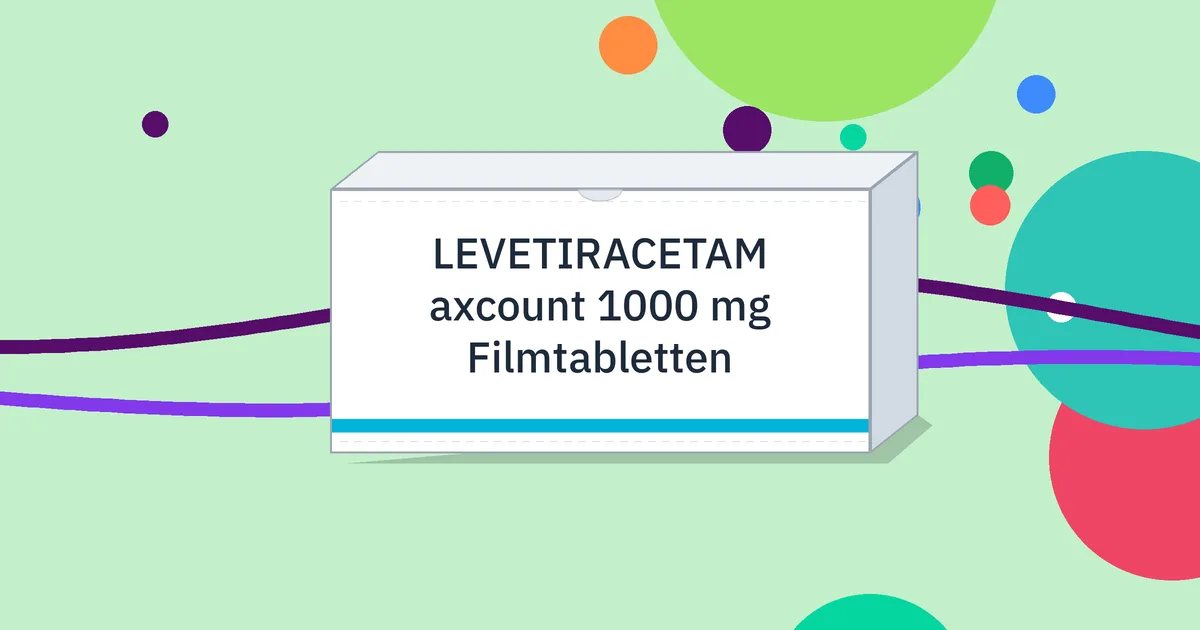 Symbolbild: Packung mit der Aufschrift LEVETIRACETAM axcount 1000 mg Filmtabletten (PZN 10343066) – Verfügbarkeit und Bezug in Apotheken in Frankfurt am Main