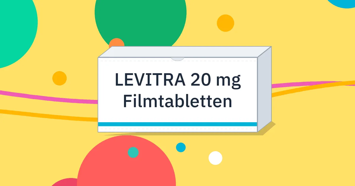 Symbolbild: Packung mit der Aufschrift LEVITRA 20 mg Filmtabletten (PZN 03679417) – Verfügbarkeit und Bezug in Apotheken in Frankfurt am Main