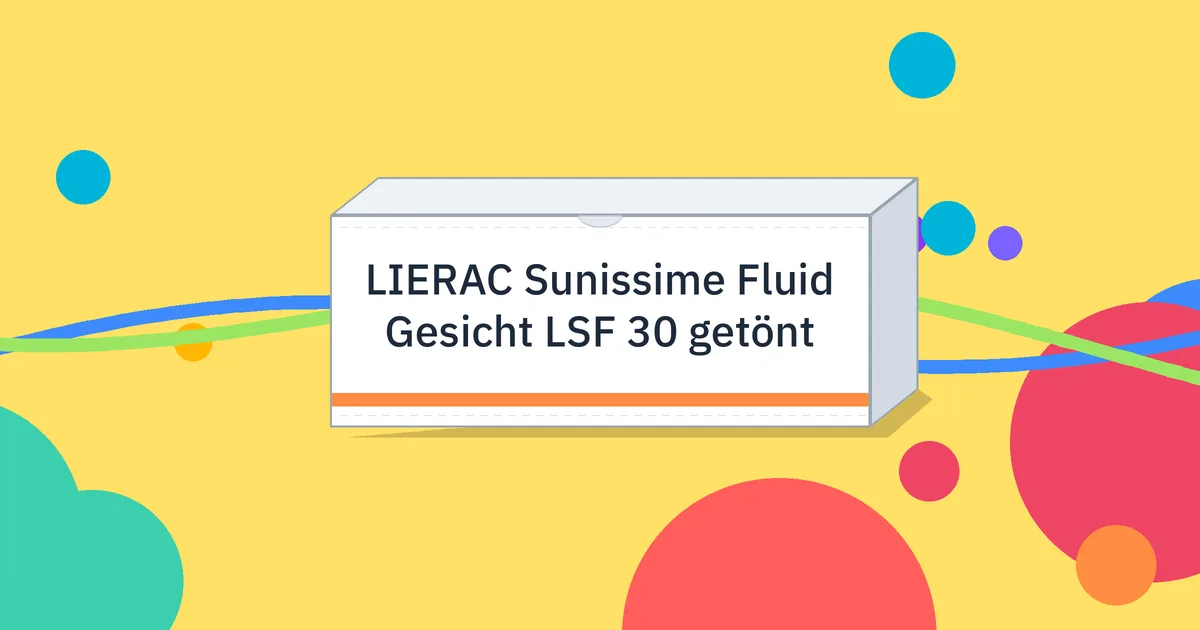 Symbolbild: Packung mit der Aufschrift LIERAC Sunissime Fluid Gesicht LSF 30 getönt (PZN 19778831) – Verfügbarkeit und Bezug in Apotheken in Frankfurt am Main