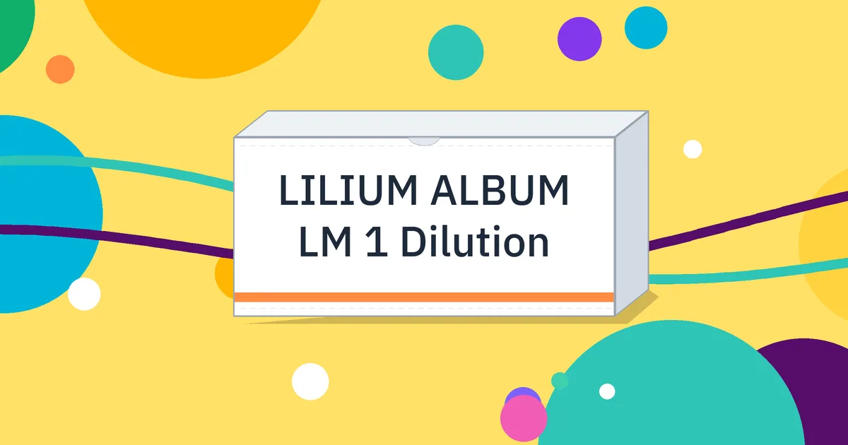 Symbolbild: Packung mit der Aufschrift LILIUM ALBUM LM 1 Dilution (PZN 12930514) – Verfügbarkeit und Bezug in Apotheken in Frankfurt am Main