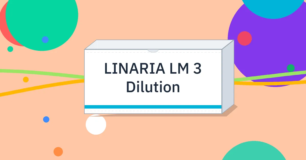 Symbolbild: Packung mit der Aufschrift LINARIA LM 3 Dilution (PZN 13529044) – Verfügbarkeit und Bezug in Apotheken in Frankfurt am Main