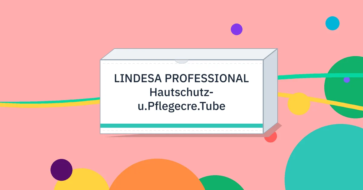 Symbolbild: Packung mit der Aufschrift LINDESA PROFESSIONAL Hautschutz- u.Pflegecre.Tube (PZN 17291214) – Verfügbarkeit und Bezug in Apotheken in Frankfurt am Main