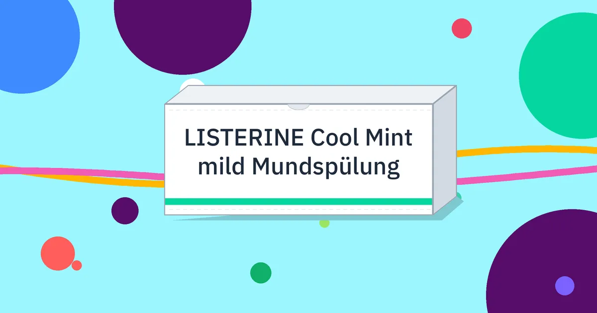 Symbolbild: Packung mit der Aufschrift LISTERINE Cool Mint mild Mundspülung (PZN 18754432) – Verfügbarkeit und Bezug in Apotheken in Frankfurt am Main