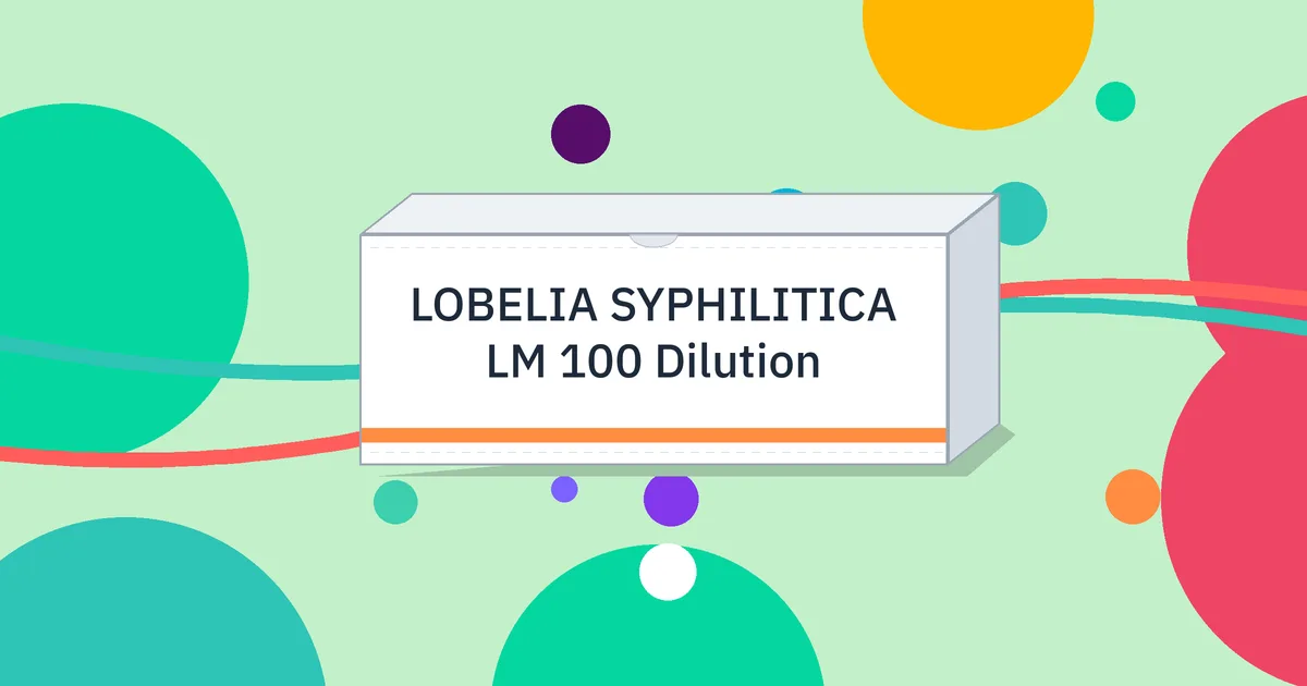Symbolbild: Packung mit der Aufschrift LOBELIA SYPHILITICA LM 100 Dilution (PZN 13535085) – Verfügbarkeit und Bezug in Apotheken in Frankfurt am Main