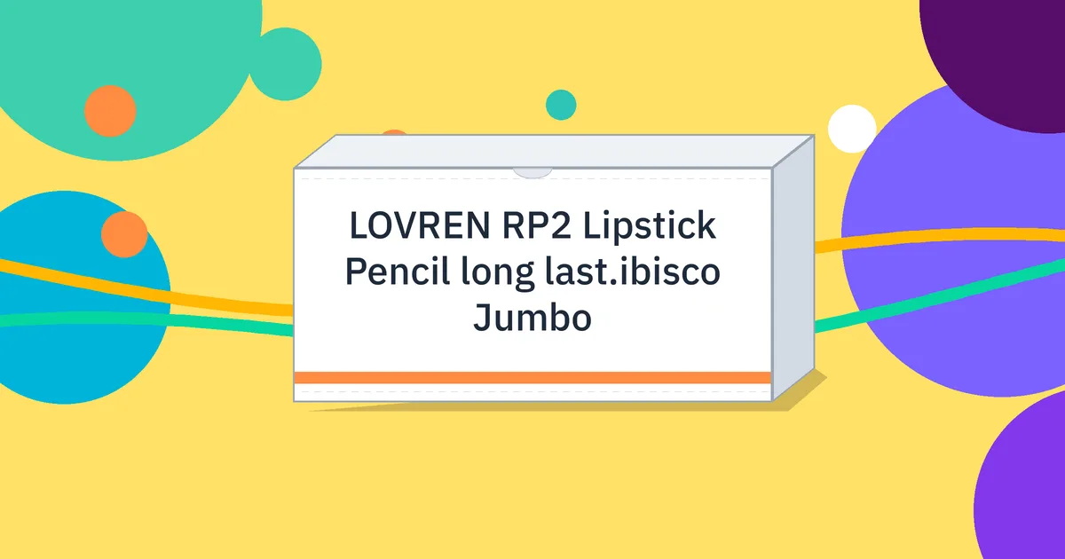 Symbolbild: Packung mit der Aufschrift LOVREN RP2 Lipstick Pencil long last.ibisco Jumbo (PZN 20031178) – Verfügbarkeit und Bezug in Apotheken in Frankfurt am Main
