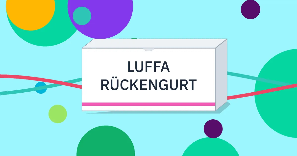 Symbolbild: Packung mit der Aufschrift LUFFA RÜCKENGURT (PZN 04841943) – Verfügbarkeit und Bezug in Apotheken in Frankfurt am Main
