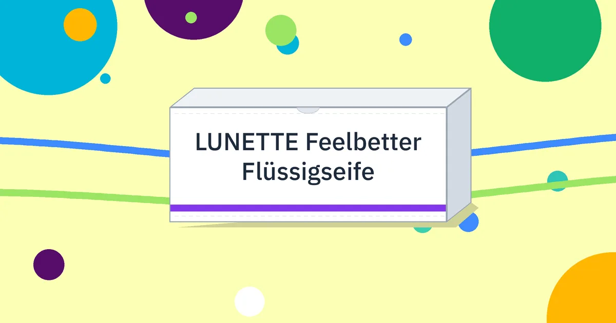 Symbolbild: Packung mit der Aufschrift LUNETTE Feelbetter Flüssigseife (PZN 11171130) – Verfügbarkeit und Bezug in Apotheken in Frankfurt am Main