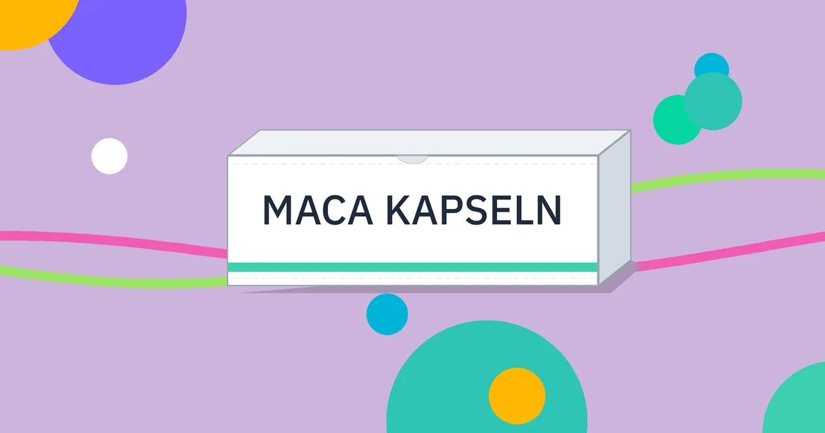 Symbolbild: Packung mit der Aufschrift MACA KAPSELN (PZN 17016264) – Verfügbarkeit und Bezug in Apotheken in Frankfurt am Main