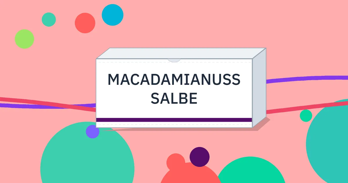 Symbolbild: Packung mit der Aufschrift MACADAMIANUSS SALBE (PZN 19418794) – Verfügbarkeit und Bezug in Apotheken in Frankfurt am Main