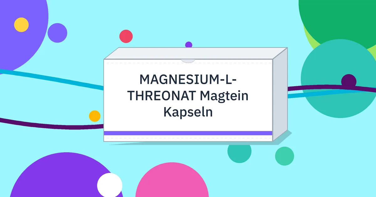 Symbolbild: Packung mit der Aufschrift MAGNESIUM-L-THREONAT Magtein Kapseln (PZN 20626718) – Verfügbarkeit und Bezug in Apotheken in Frankfurt am Main