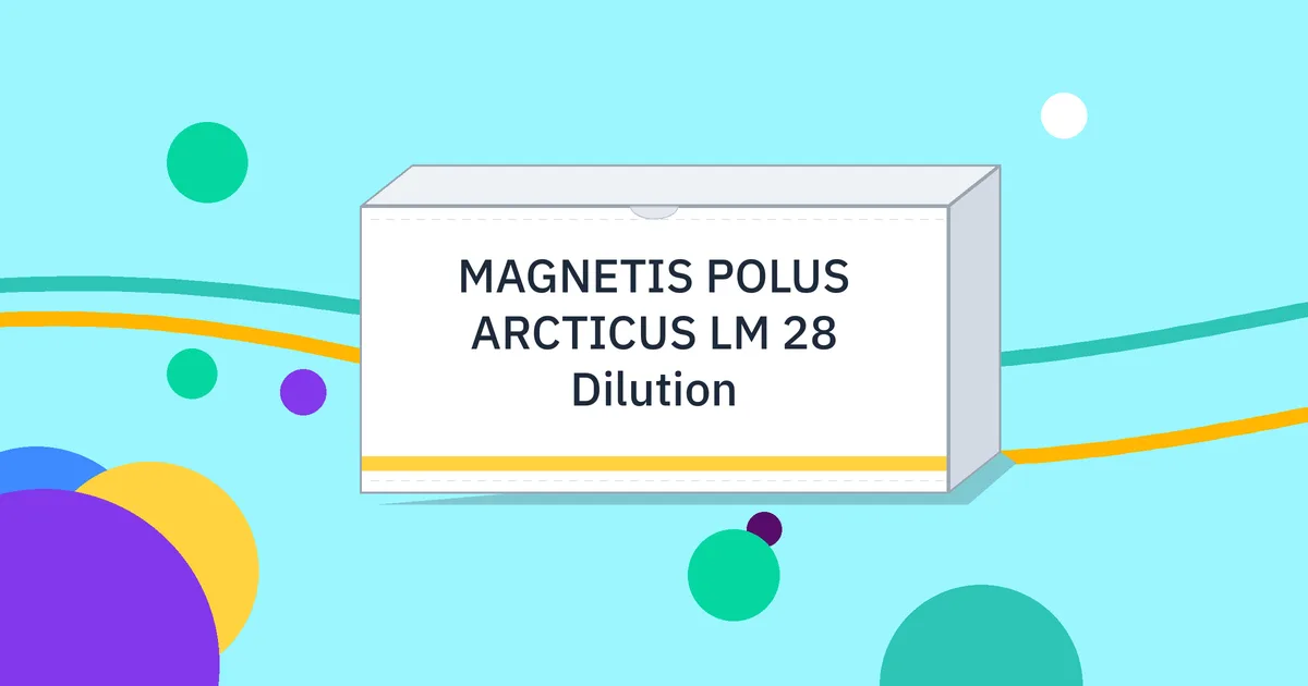 Symbolbild: Packung mit der Aufschrift MAGNETIS POLUS ARCTICUS LM 28 Dilution (PZN 12941133) – Verfügbarkeit und Bezug in Apotheken in Frankfurt am Main
