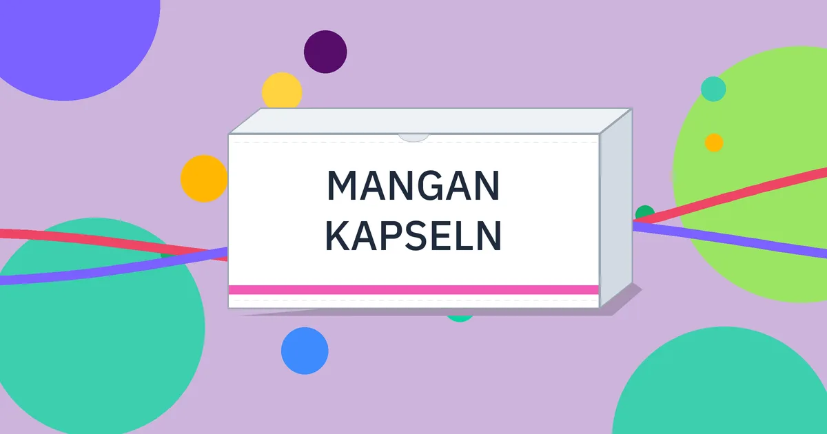 Symbolbild: Packung mit der Aufschrift MANGAN KAPSELN (PZN 02167201) – Verfügbarkeit und Bezug in Apotheken in Frankfurt am Main