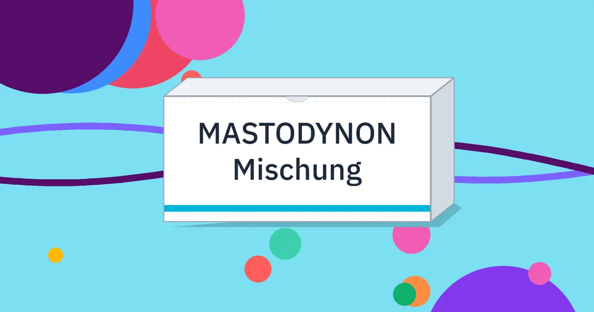 Symbolbild: Packung mit der Aufschrift MASTODYNON Mischung (PZN 07429605) – Verfügbarkeit und Bezug in Apotheken in Frankfurt am Main
