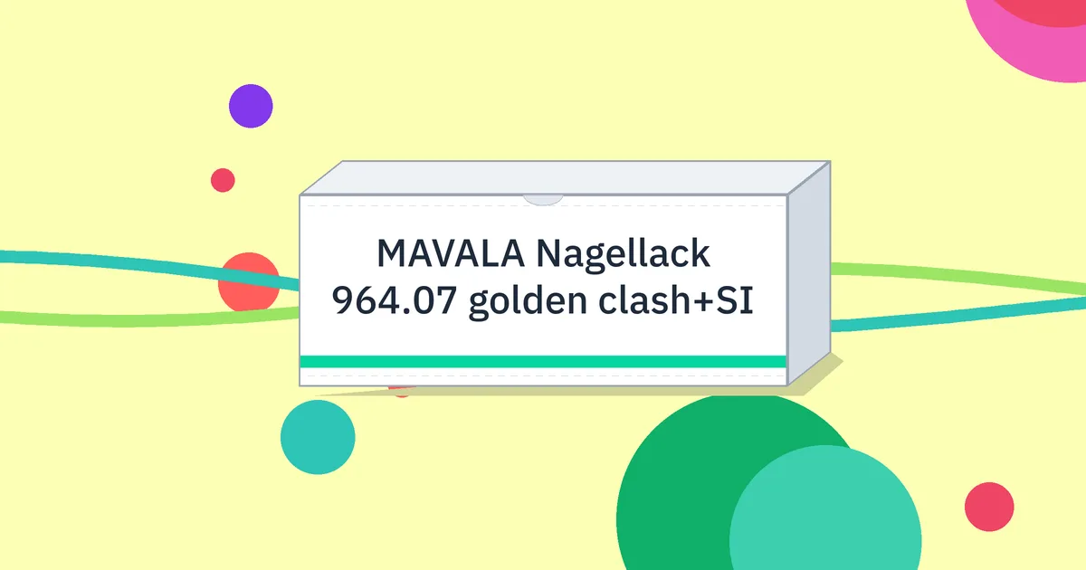 Symbolbild: Packung mit der Aufschrift MAVALA Nagellack 964.07 golden clash+SI (PZN 17817544) – Verfügbarkeit und Bezug in Apotheken in Frankfurt am Main