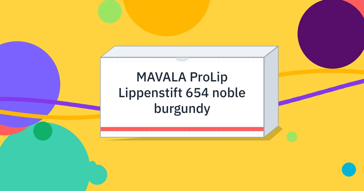 Symbolbild: Packung mit der Aufschrift MAVALA ProLip Lippenstift 654 noble burgundy (PZN 16152321) – Verfügbarkeit und Bezug in Apotheken in Frankfurt am Main