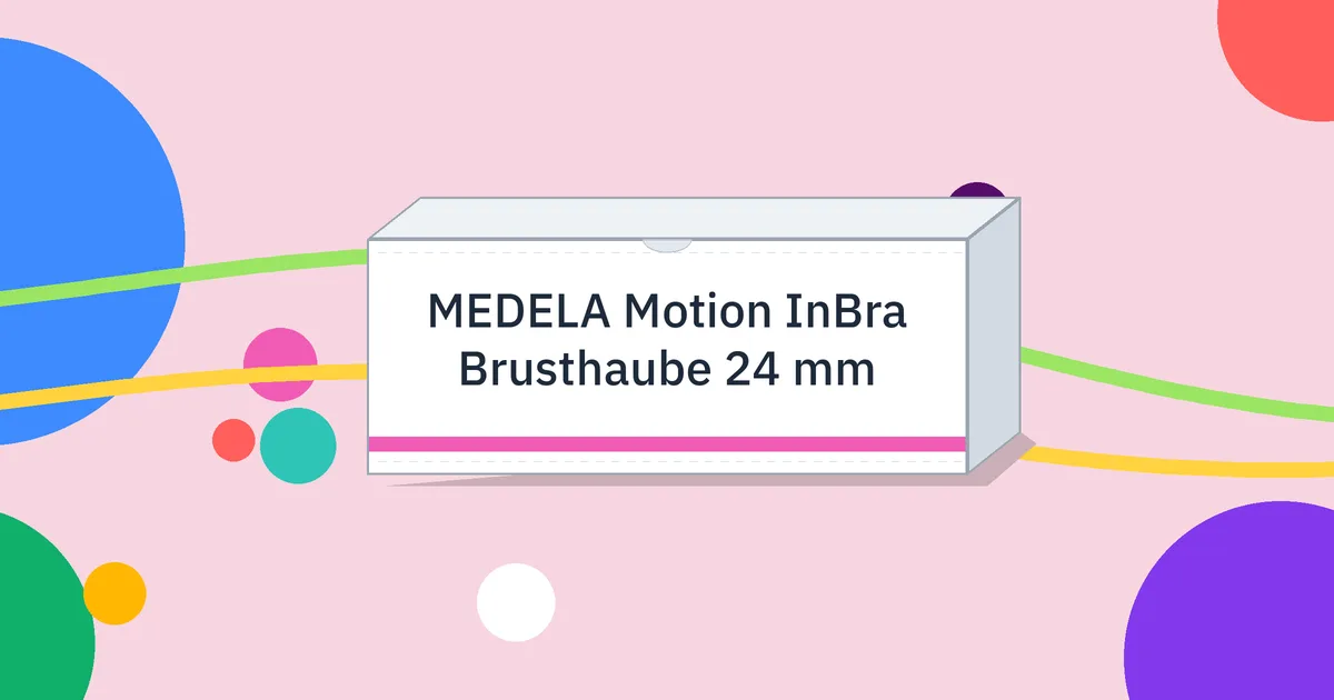 Symbolbild: Packung mit der Aufschrift MEDELA Motion InBra Brusthaube 24 mm (PZN 20576185) – Verfügbarkeit und Bezug in Apotheken in Frankfurt am Main