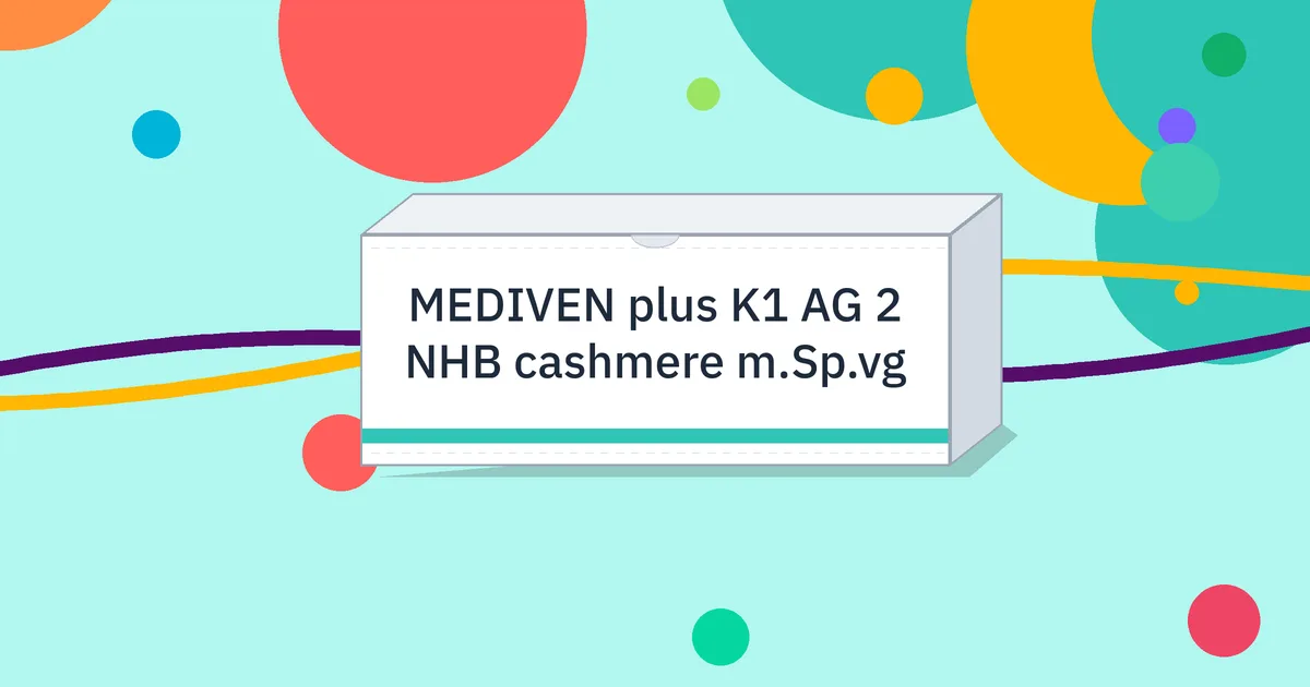 Symbolbild: Packung mit der Aufschrift MEDIVEN plus K1 AG 2 NHB cashmere m.Sp.vg (PZN 15921421) – Verfügbarkeit und Bezug in Apotheken in Frankfurt am Main