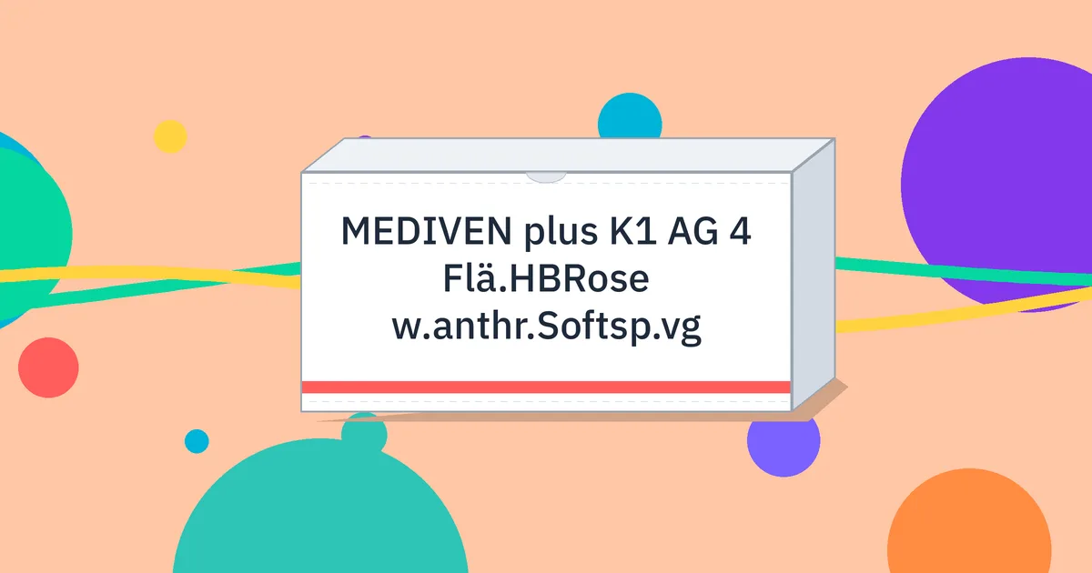 Symbolbild: Packung mit der Aufschrift MEDIVEN plus K1 AG 4 Flä.HBRose w.anthr.Softsp.vg (PZN 15913367) – Verfügbarkeit und Bezug in Apotheken in Frankfurt am Main