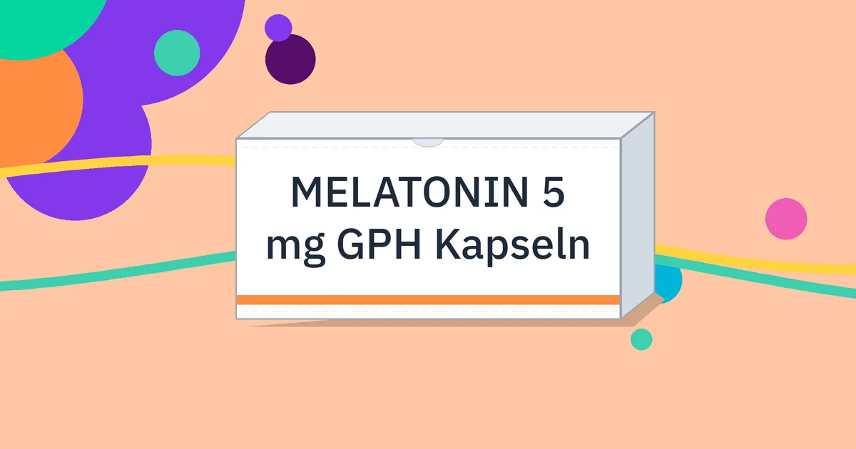 Symbolbild: Packung mit der Aufschrift MELATONIN 5 mg GPH Kapseln (PZN 09915907) – Verfügbarkeit und Bezug in Apotheken in Frankfurt am Main