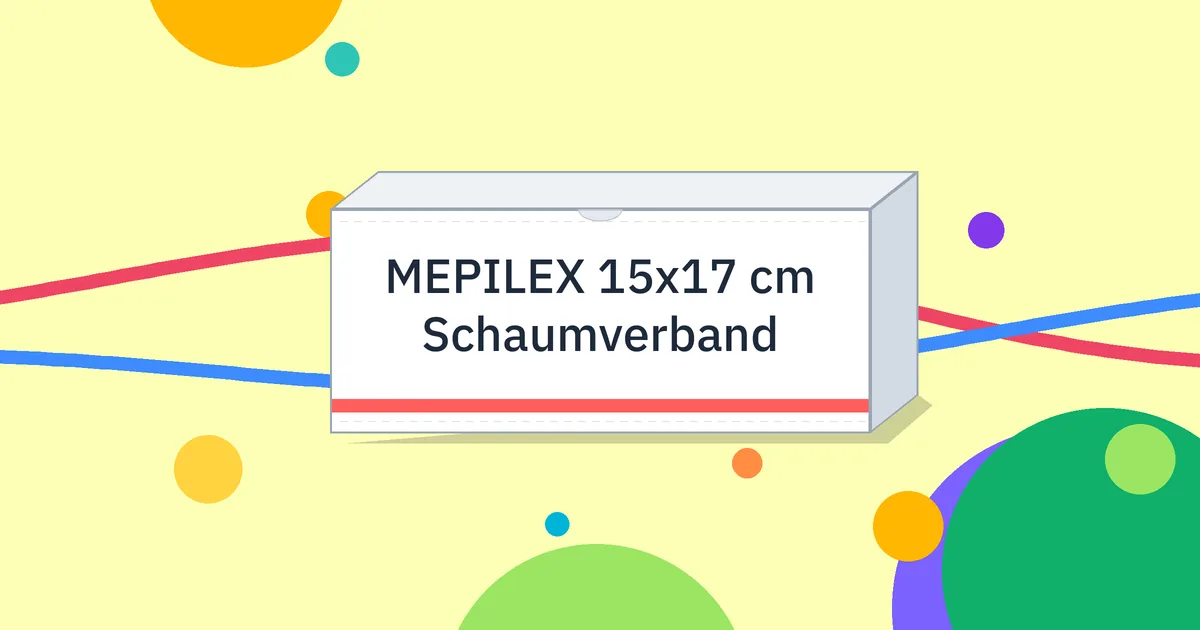 Symbolbild: Packung mit der Aufschrift MEPILEX 15x17 cm Schaumverband (PZN 11352989) – Verfügbarkeit und Bezug in Apotheken in Frankfurt am Main