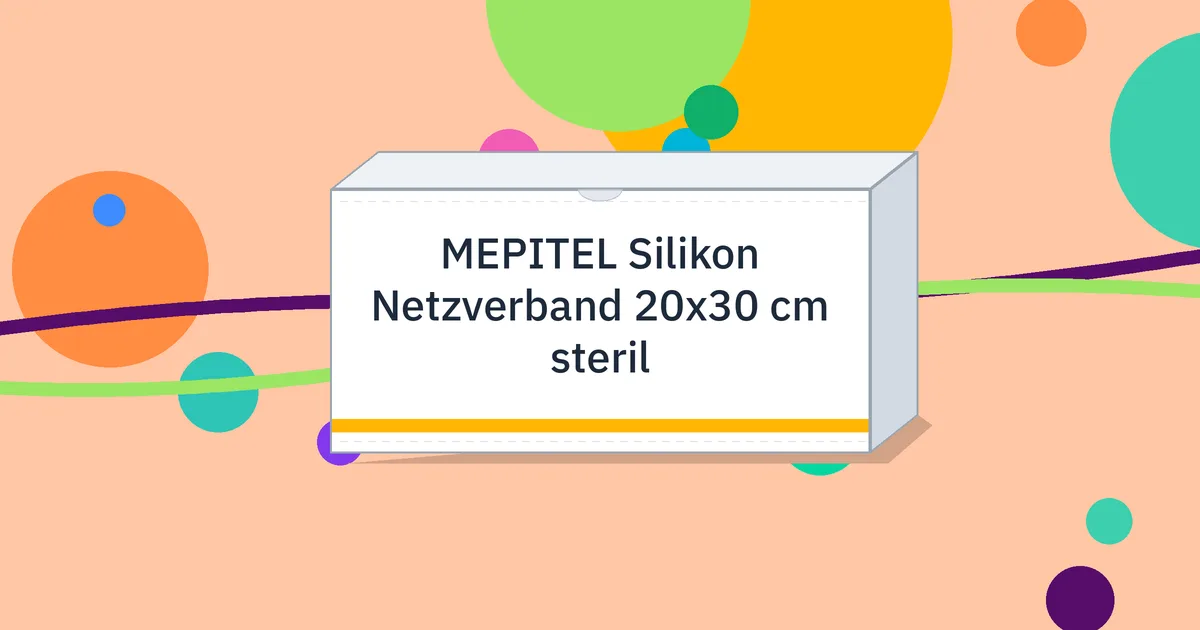 Symbolbild: Packung mit der Aufschrift MEPITEL Silikon Netzverband 20x30 cm steril (PZN 17816119) – Verfügbarkeit und Bezug in Apotheken in Frankfurt am Main