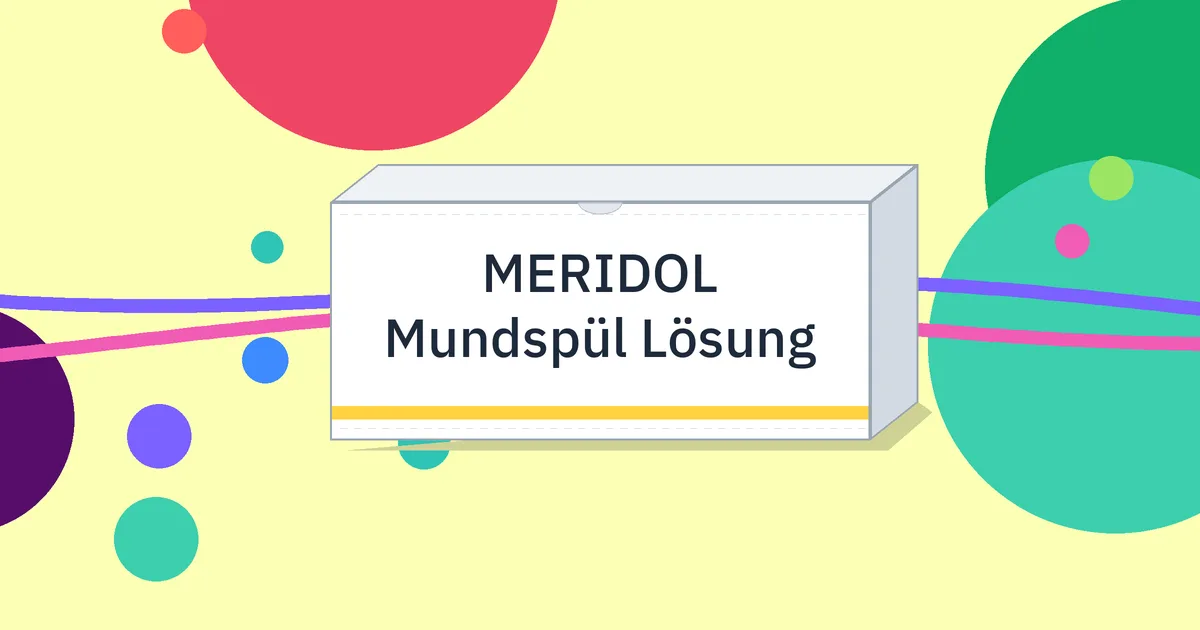 Symbolbild: Packung mit der Aufschrift MERIDOL Mundspül Lösung (PZN 01328429) – Verfügbarkeit und Bezug in Apotheken in Frankfurt am Main