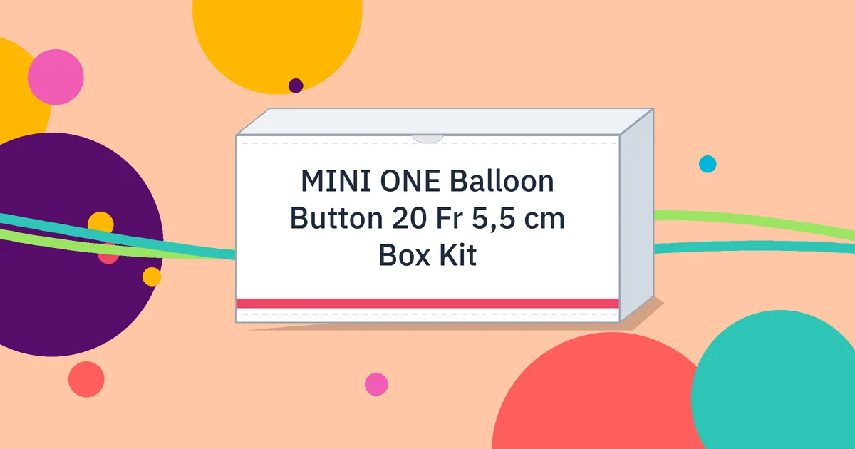 Symbolbild: Packung mit der Aufschrift MINI ONE Balloon Button 20 Fr 5,5 cm Box Kit (PZN 20134524) – Verfügbarkeit und Bezug in Apotheken in Frankfurt am Main