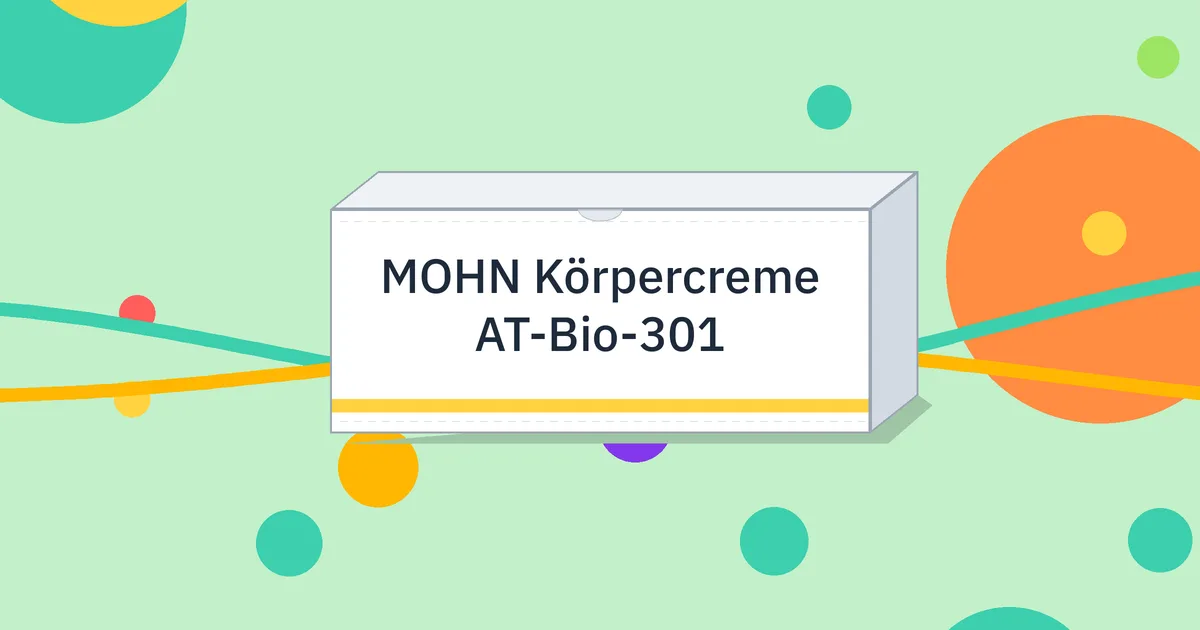 Symbolbild: Packung mit der Aufschrift MOHN Körpercreme AT-Bio-301 (PZN 16907860) – Verfügbarkeit und Bezug in Apotheken in Frankfurt am Main