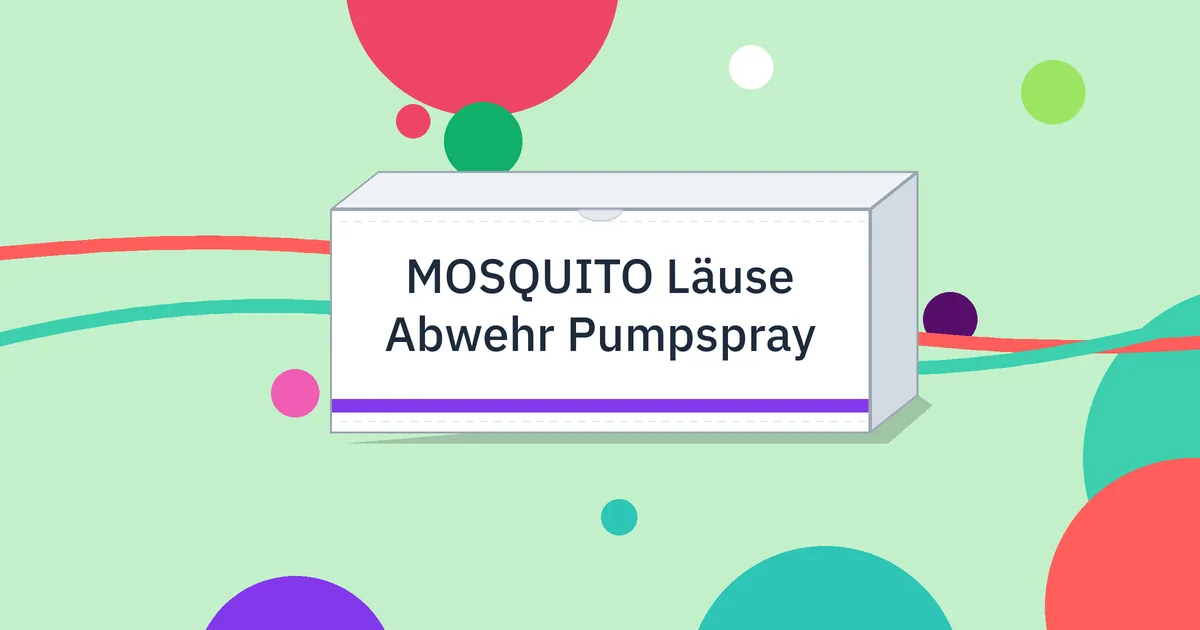 Symbolbild: Packung mit der Aufschrift MOSQUITO Läuse Abwehr Pumpspray (PZN 10834982) – Verfügbarkeit und Bezug in Apotheken in Frankfurt am Main