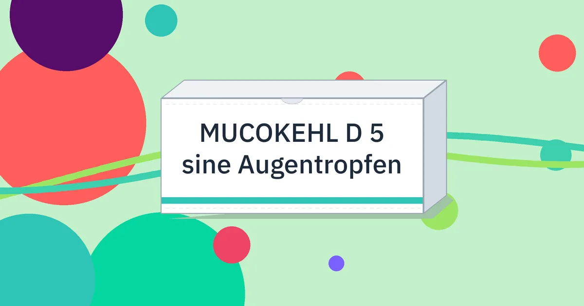 Symbolbild: Packung mit der Aufschrift MUCOKEHL D 5 sine Augentropfen (PZN 18761774) – Verfügbarkeit und Bezug in Apotheken in Frankfurt am Main