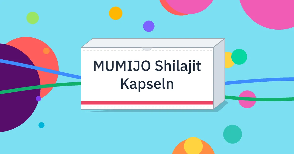Symbolbild: Packung mit der Aufschrift MUMIJO Shilajit Kapseln (PZN 20003377) – Verfügbarkeit und Bezug in Apotheken in Frankfurt am Main