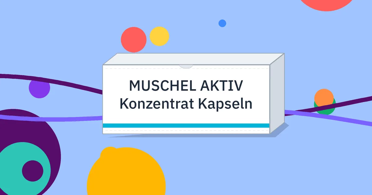 Symbolbild: Packung mit der Aufschrift MUSCHEL AKTIV Konzentrat Kapseln (PZN 00234904) – Verfügbarkeit und Bezug in Apotheken in Frankfurt am Main