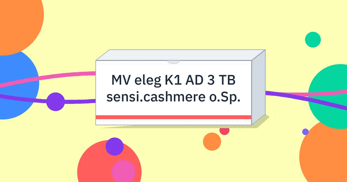 Symbolbild: Packung mit der Aufschrift MV eleg K1 AD 3 TB sensi.cashmere o.Sp. (PZN 14649951) – Verfügbarkeit und Bezug in Apotheken in Frankfurt am Main