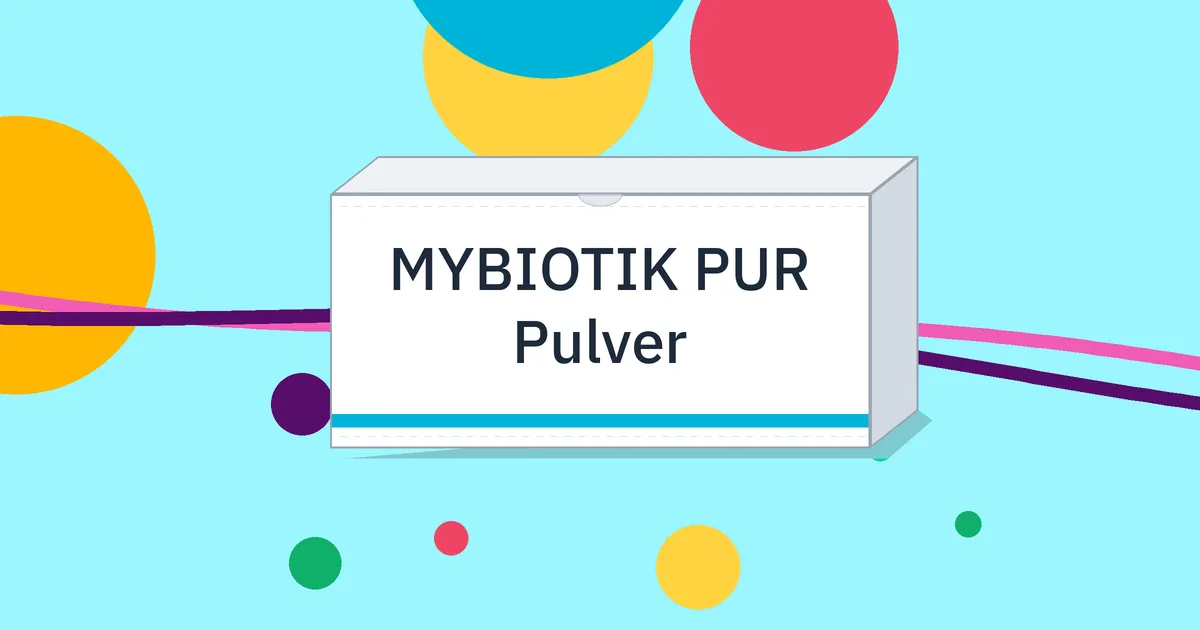 Symbolbild: Packung mit der Aufschrift MYBIOTIK PUR Pulver (PZN 16537452) – Verfügbarkeit und Bezug in Apotheken in Frankfurt am Main