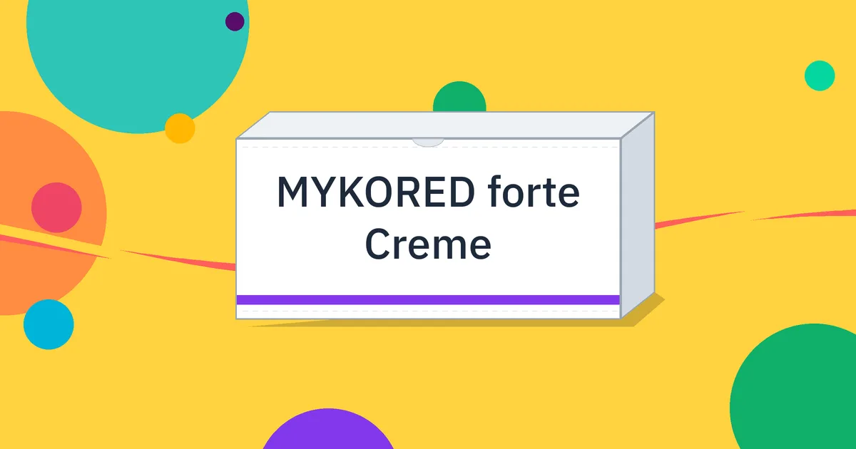 Symbolbild: Packung mit der Aufschrift MYKORED forte Creme (PZN 02137387) – Verfügbarkeit und Bezug in Apotheken in Frankfurt am Main