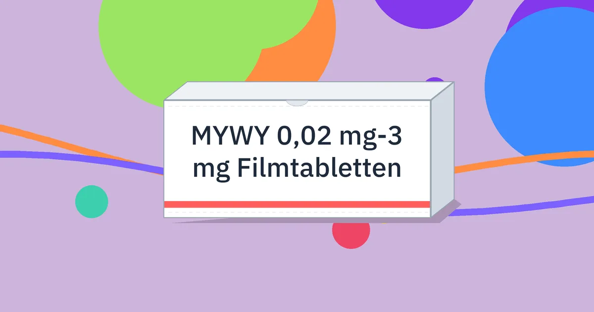Symbolbild: Packung mit der Aufschrift MYWY 0,02 mg-3 mg Filmtabletten (PZN 09920989) – Verfügbarkeit und Bezug in Apotheken in Frankfurt am Main