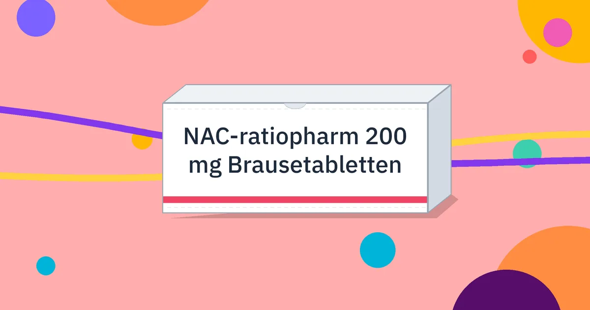 Symbolbild: Packung mit der Aufschrift NAC-ratiopharm 200 mg Brausetabletten (PZN 04788172) – Verfügbarkeit und Bezug in Apotheken in Frankfurt am Main