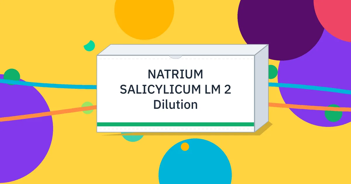 Symbolbild: Packung mit der Aufschrift NATRIUM SALICYLICUM LM 2 Dilution (PZN 12966386) – Verfügbarkeit und Bezug in Apotheken in Frankfurt am Main