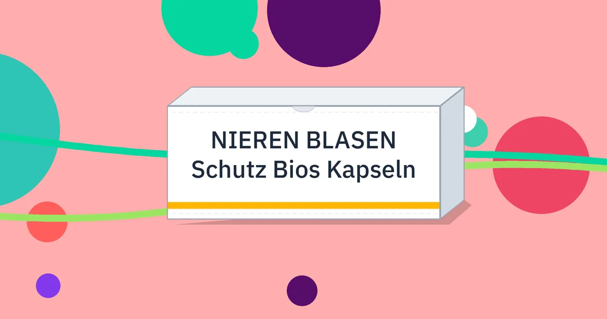 Symbolbild: Packung mit der Aufschrift NIEREN BLASEN Schutz Bios Kapseln (PZN 06557086) – Verfügbarkeit und Bezug in Apotheken in Frankfurt am Main