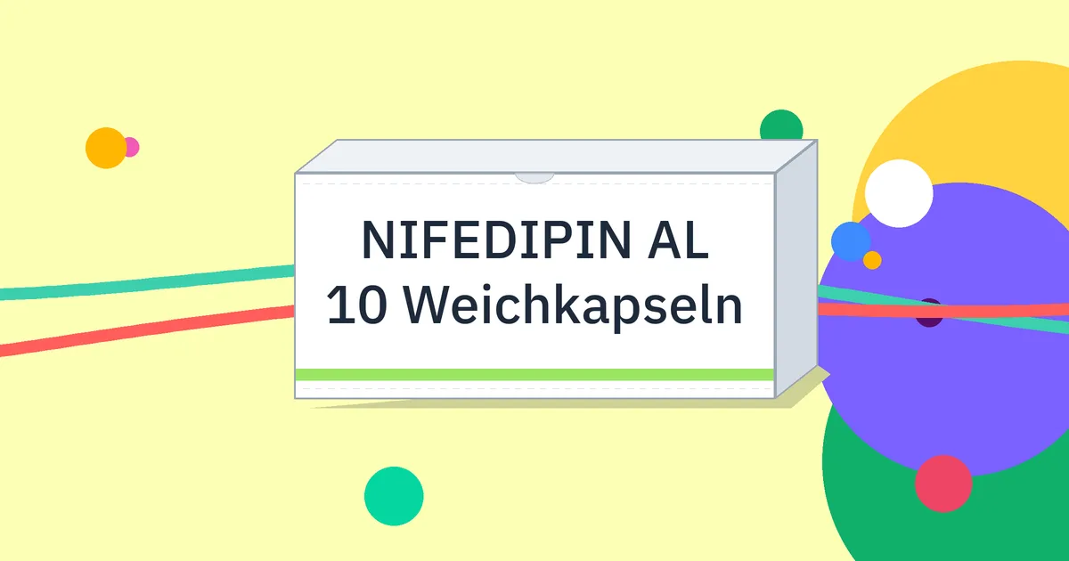 Symbolbild: Packung mit der Aufschrift NIFEDIPIN AL 10 Weichkapseln (PZN 07558231) – Verfügbarkeit und Bezug in Apotheken in Frankfurt am Main
