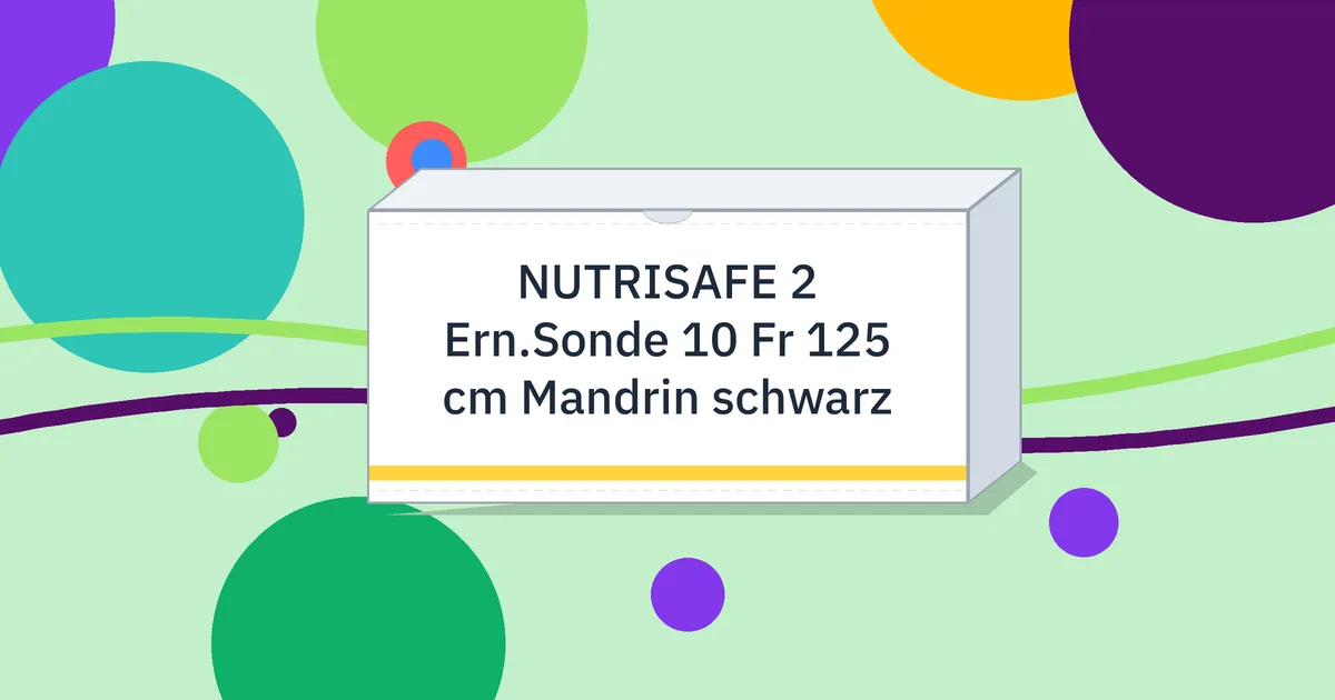 Symbolbild: Packung mit der Aufschrift NUTRISAFE 2 Ern.Sonde 10 Fr 125 cm Mandrin schwarz (PZN 10304250) – Verfügbarkeit und Bezug in Apotheken in Frankfurt am Main