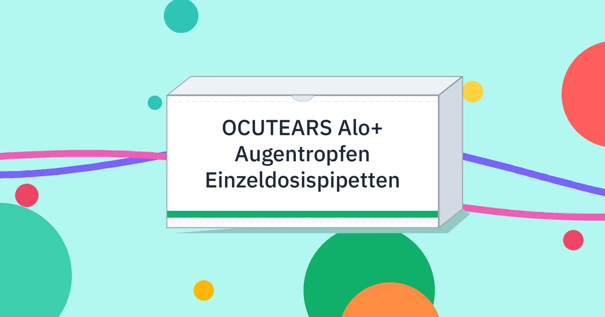 Symbolbild: Packung mit der Aufschrift OCUTEARS Alo+ Augentropfen Einzeldosispipetten (PZN 17878439) – Verfügbarkeit und Bezug in Apotheken in Frankfurt am Main